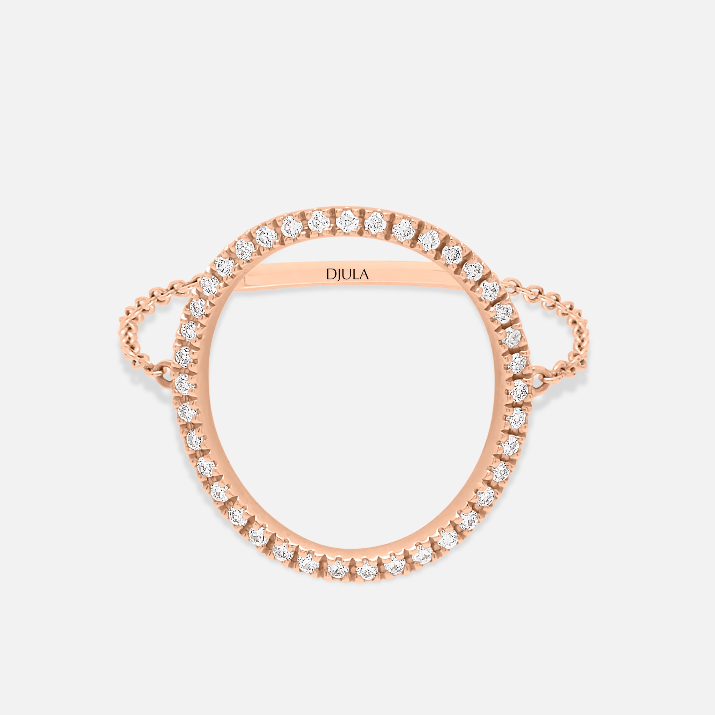 Bague Chaîne Cercle Graphique en or et diamants – Djula.fr