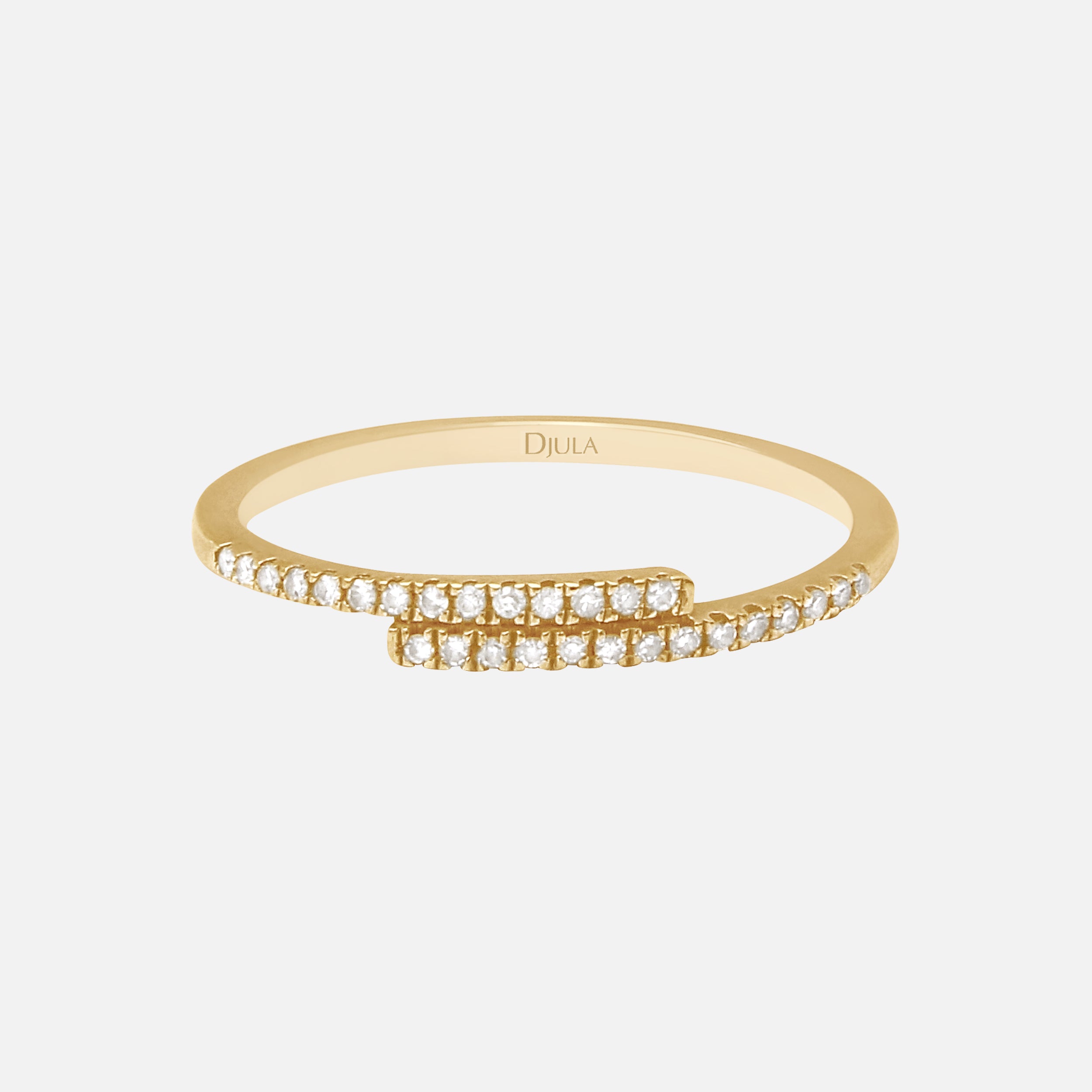 Gold and Diamond you and me ring – Djula.fr