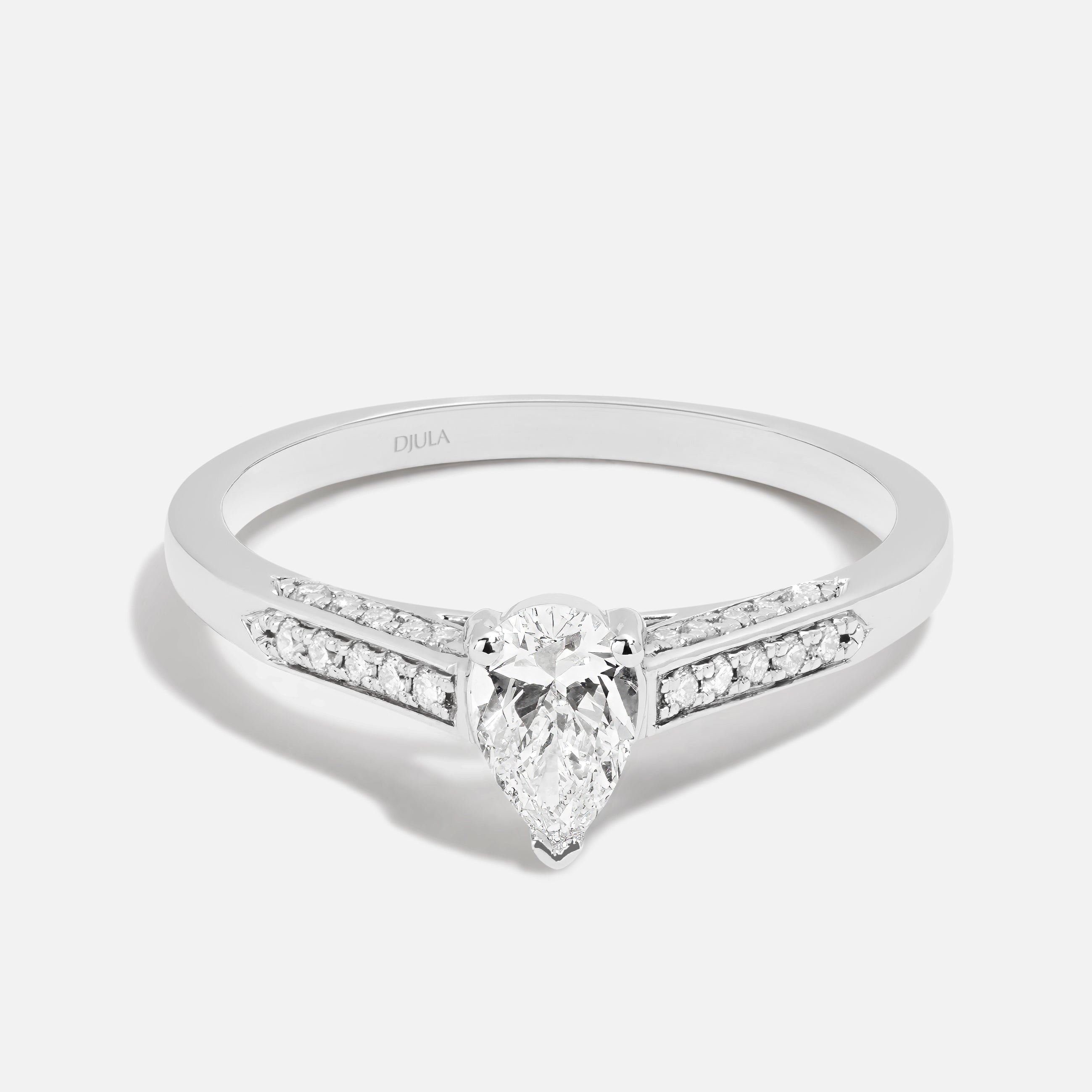 Union pear solitaire 0.3ct – Djula.fr