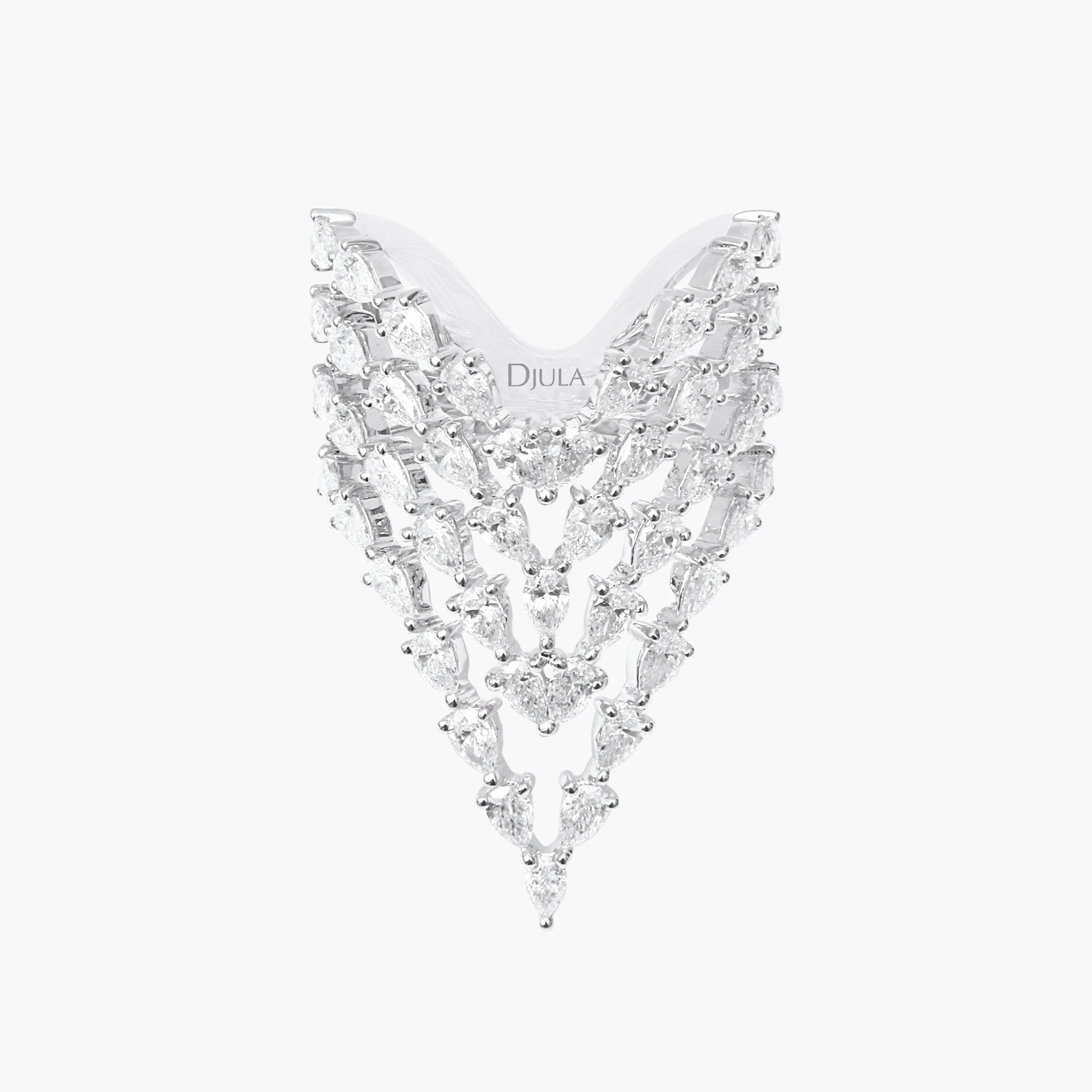 Bague Multi V Marquise en Or et Diamants – Djula.fr