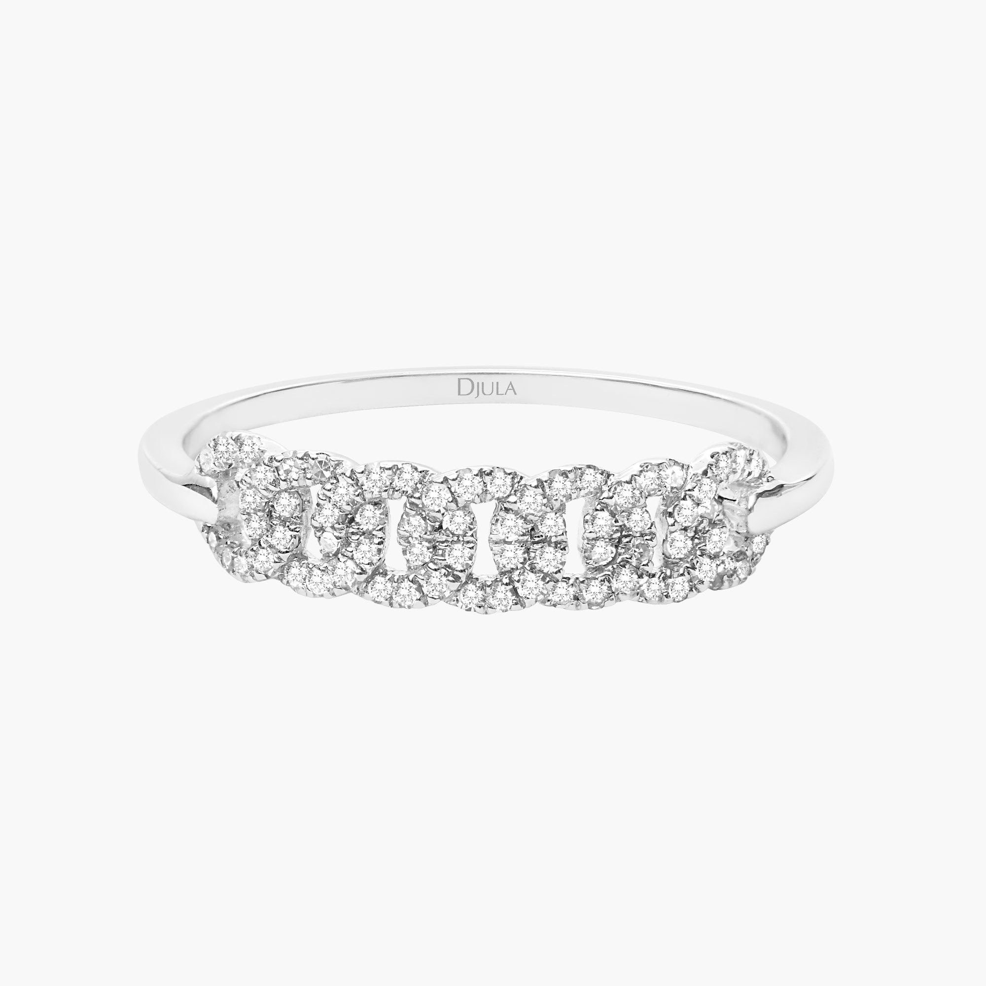Mix and Match interlaced ring in gold and diamonds. – Djula.fr