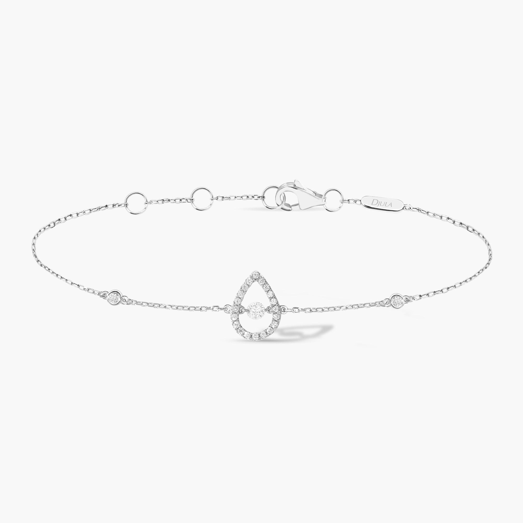 Gold and diamond Small Tassel Pear Bracelet – Djula.fr