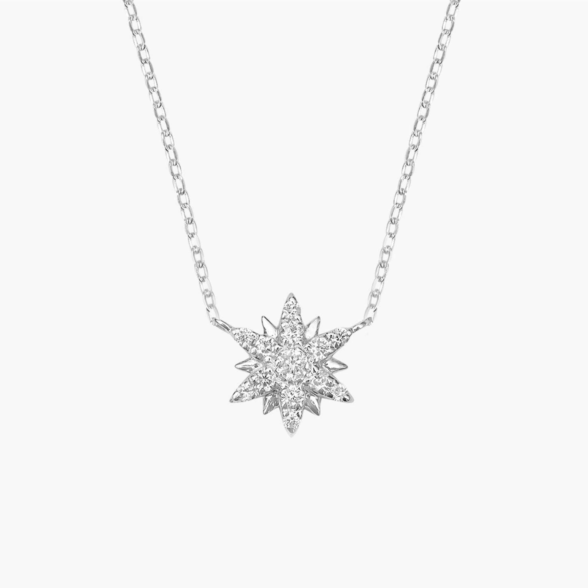 Magic Touch sun necklace in gold and diamonds – Djula.fr