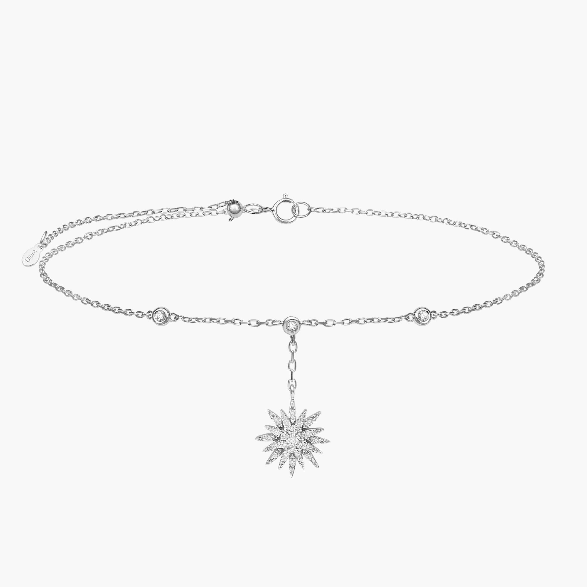 Soleil ankle chain in gold and diamonds – Djula.fr